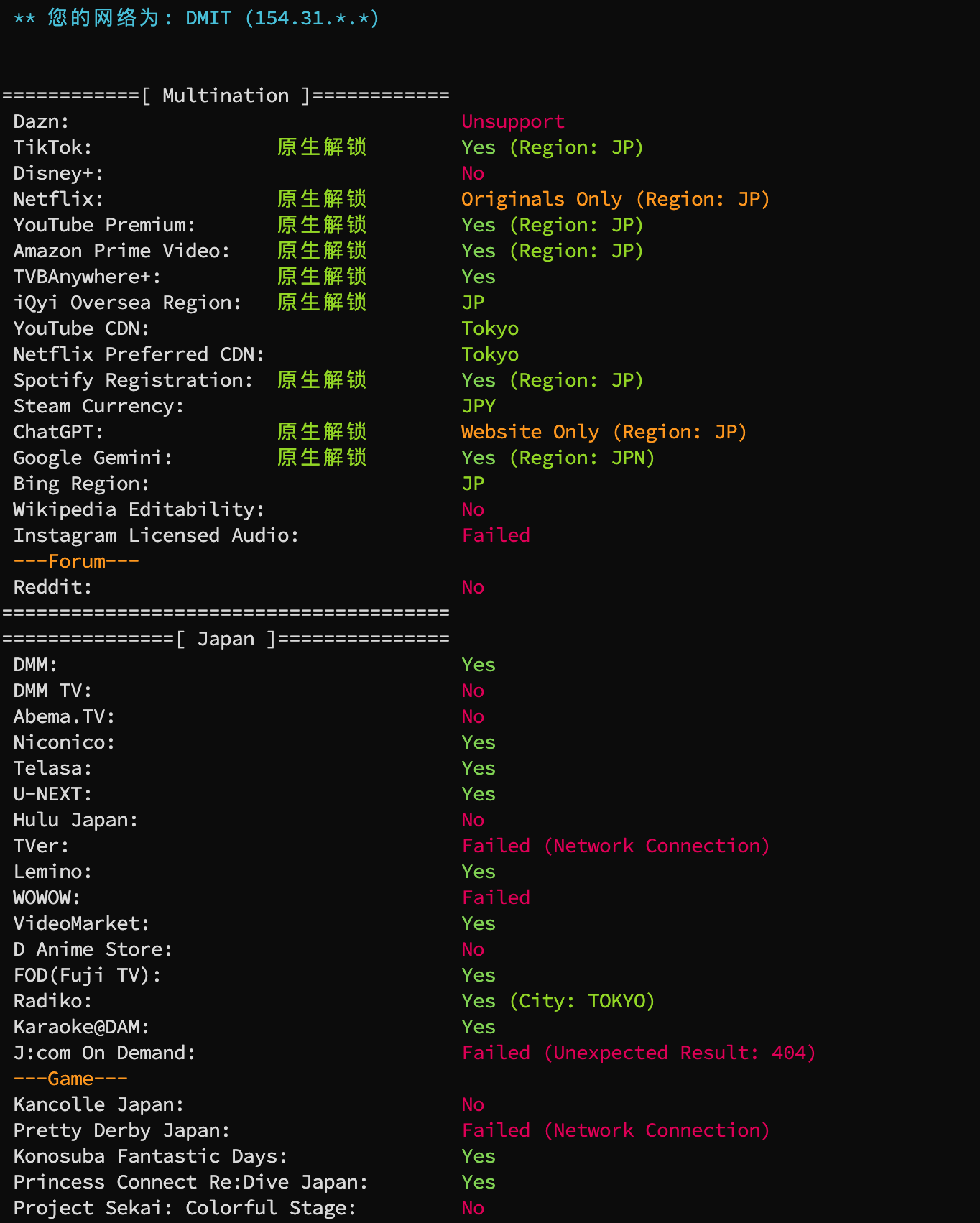 [测评]DMIT 日本 TYO.T1.Wee